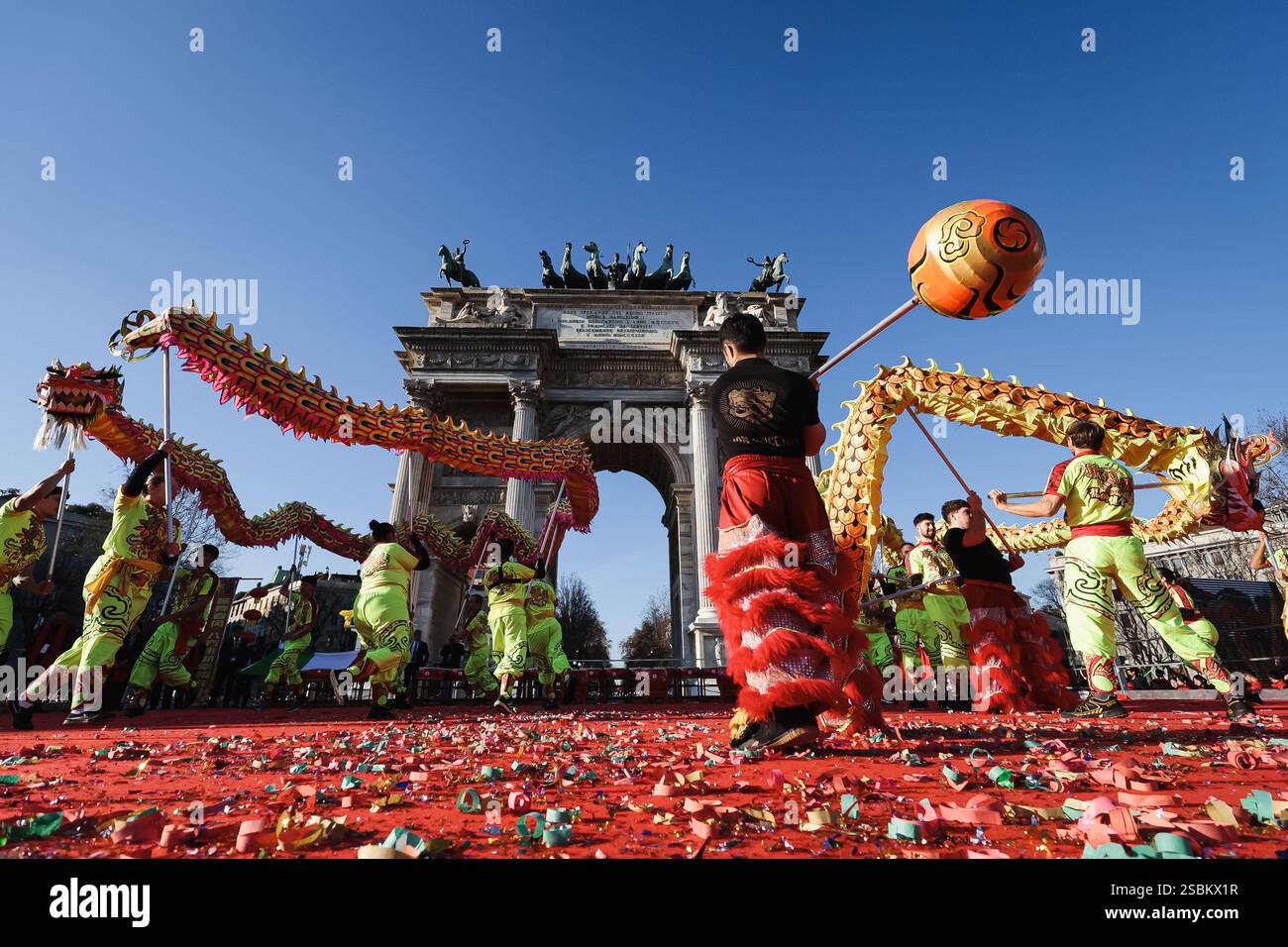 Milan, Italy. 02nd Feb, 2025. Milan, The parade for the celebrations of ...