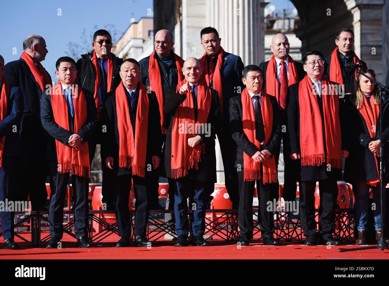 Milan, Italy. 02nd Feb, 2025. Milan, The parade for the celebrations of ...