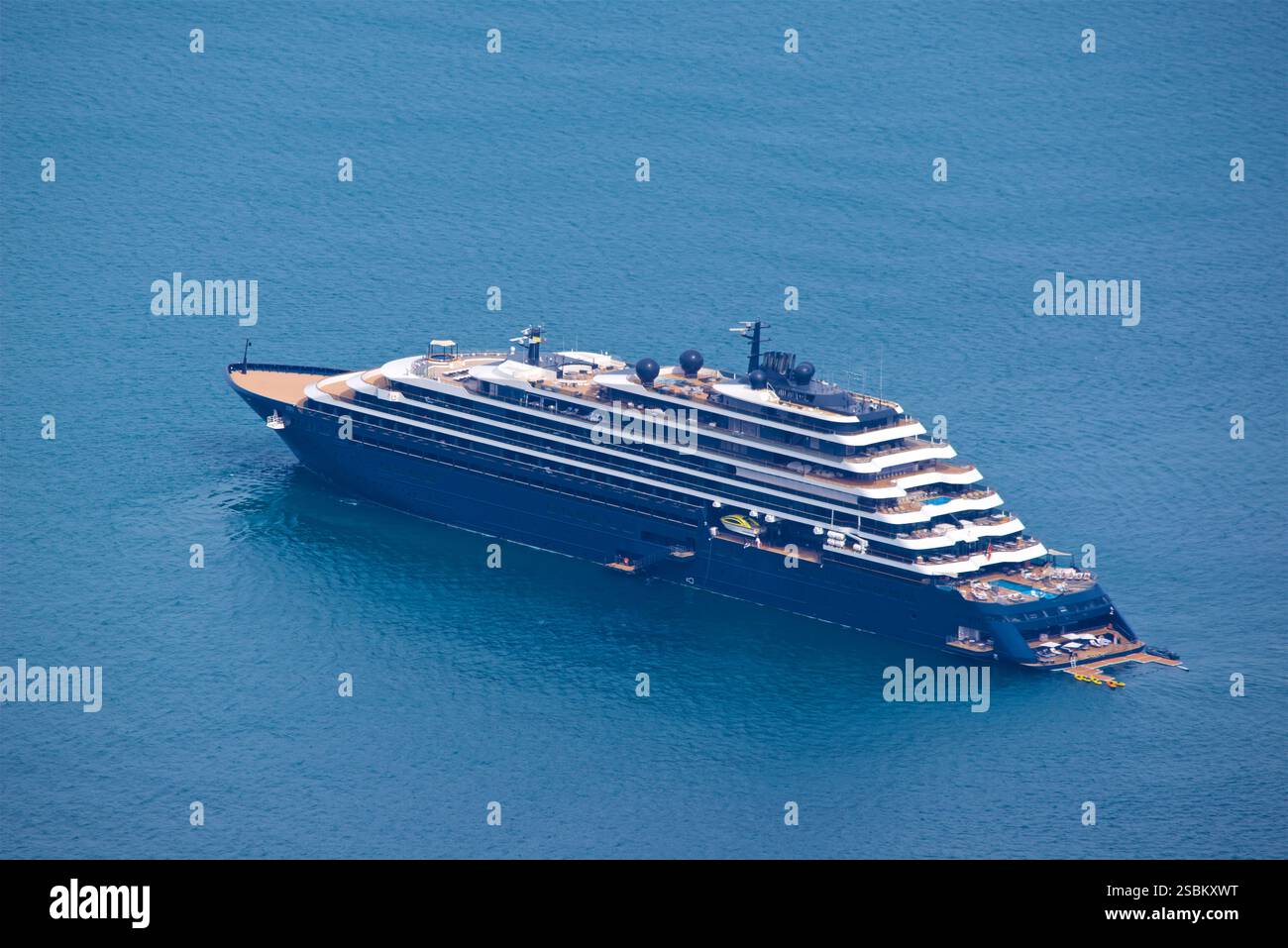The Ritz-Carlton Evrima at sea off the Amalfi Coast, Italy. Launched: 8 ...