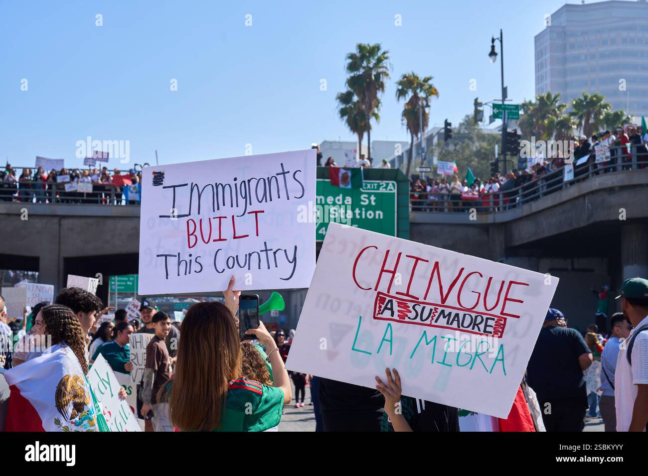 Downtown Los Angeles protests against Donald Trump deportations on ...