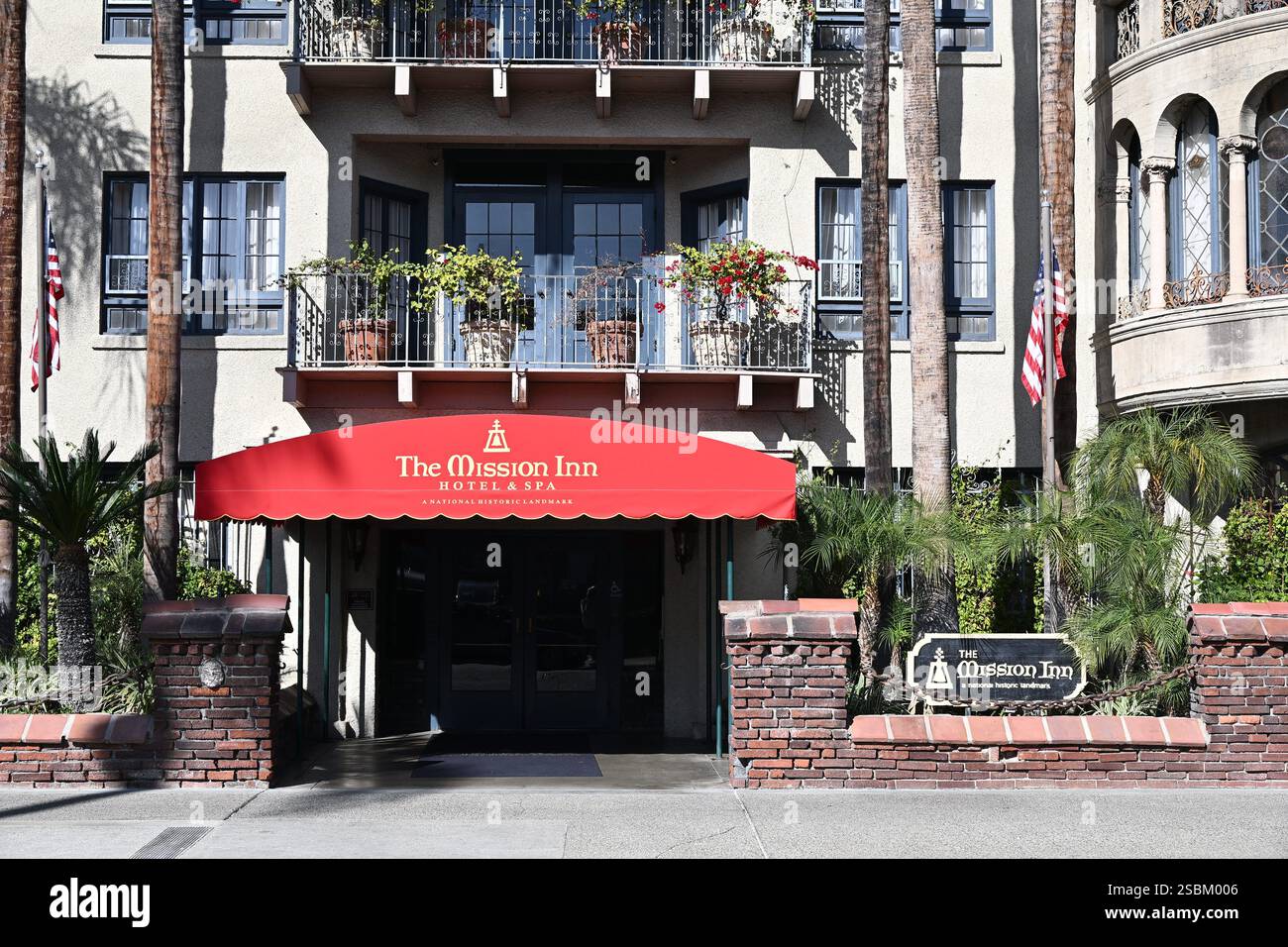 RIVERSIDE, CALIFORNIA - 2 FEB 2025: The Mission Inn Hotel and Spa, is a ...