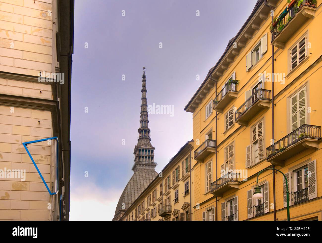 Via Gaudenzio Ferrari, Turin, Piedmont. with the iconic Mole ...