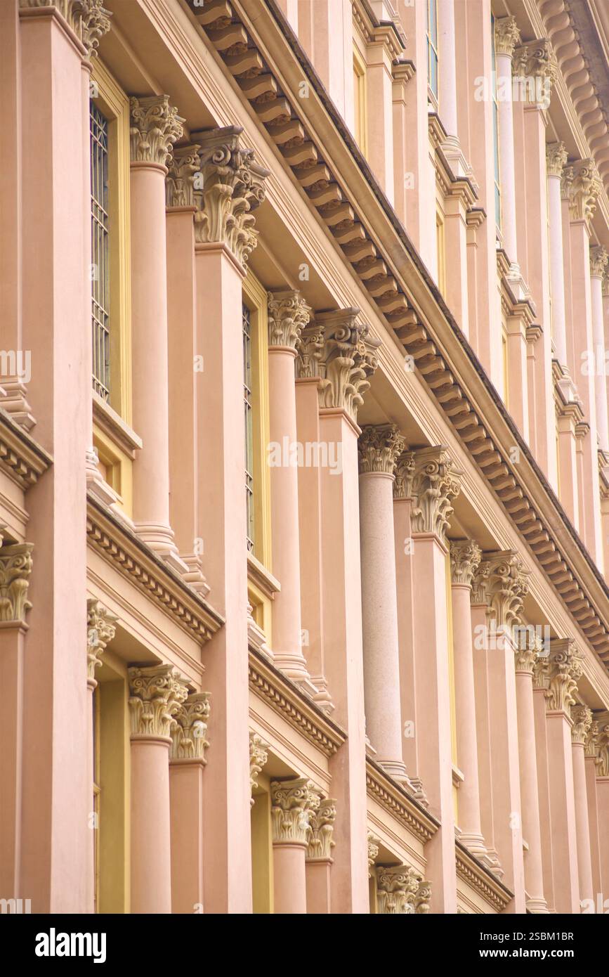 Detail of the side of the Mole Antonelliana, a major landmark building ...
