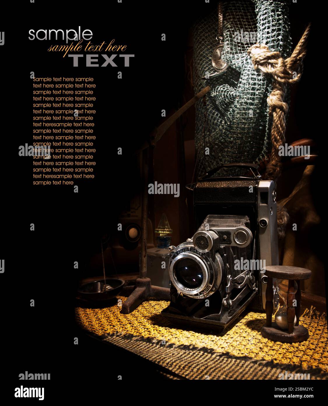 The old camera in a dark tone Stock Photo - Alamy