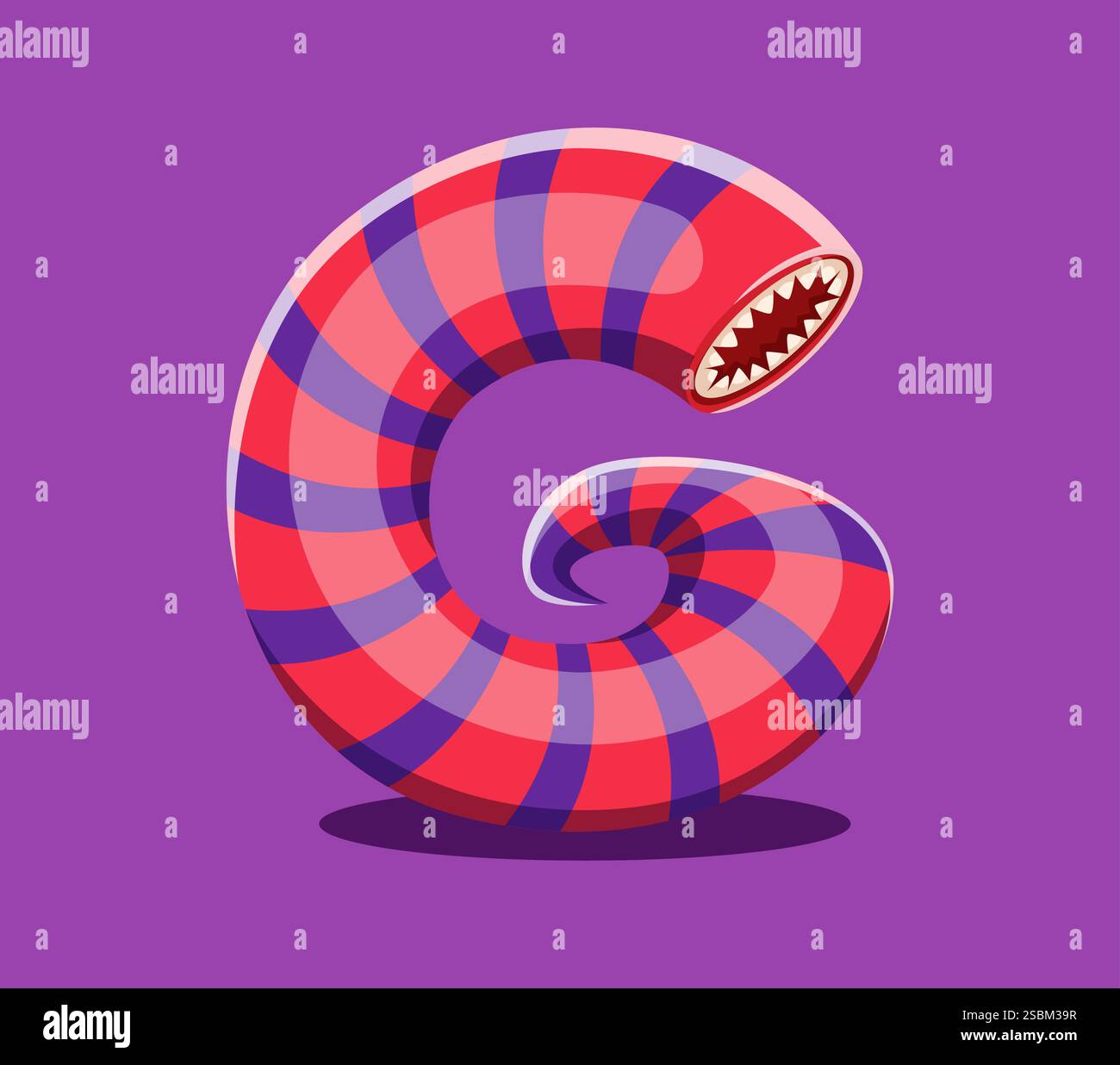 Halloween font letter G funny monster character. Silly Halloween ...