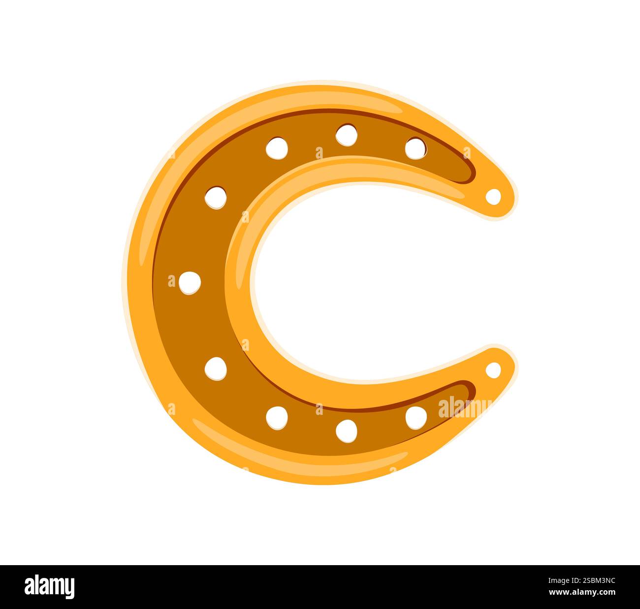 Letter C as a horseshoe, cowboy font, wild west typeface, western type ...