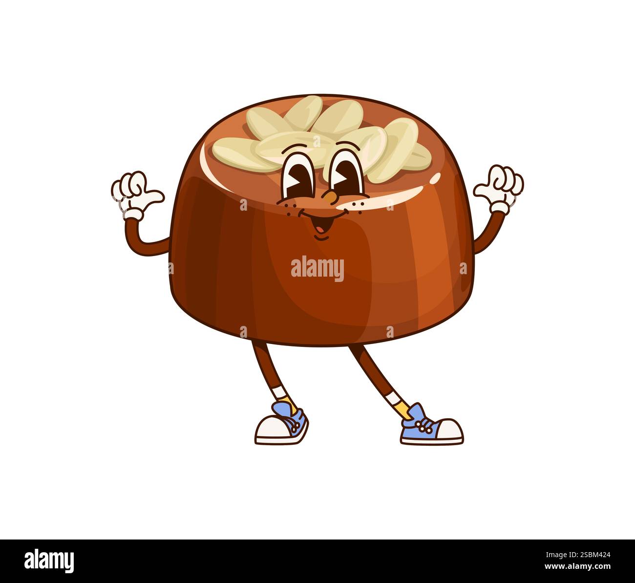 Groovy chocolate candy sweet cheerful character. Sweet chocolate candy ...