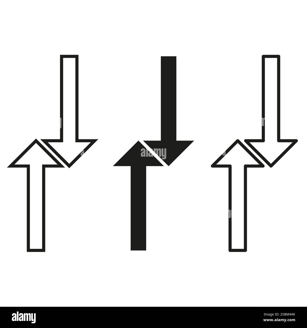Arrow symbols. Up and down. Movement graphic. Vector illustration Stock ...