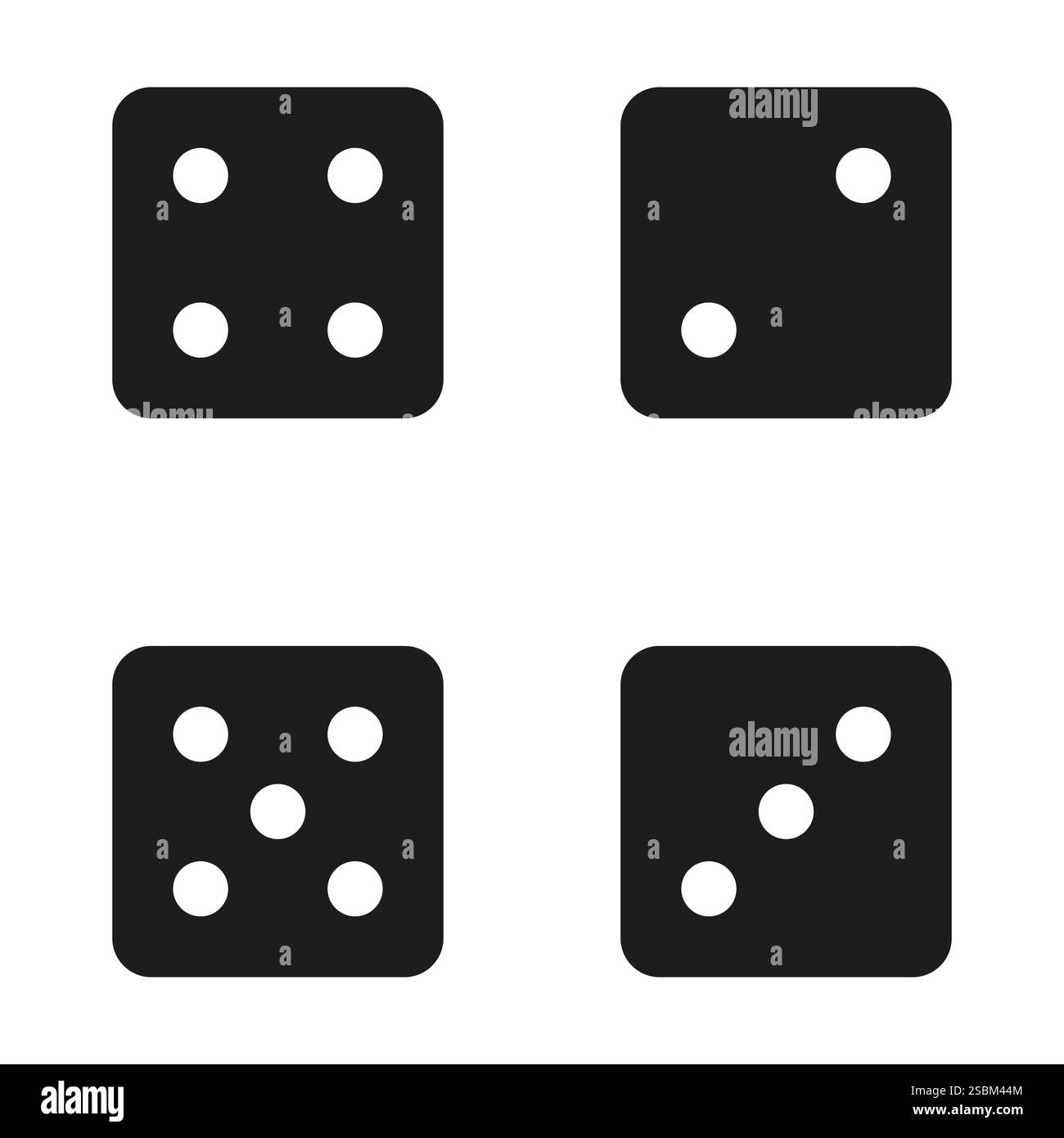 Dice game icon. Random chance symbol. Gaming vector shape. Black and ...