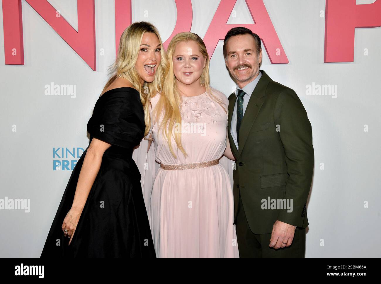 Producer Molly Sims, left, actor Amy Schumer and actor Will Forte ...