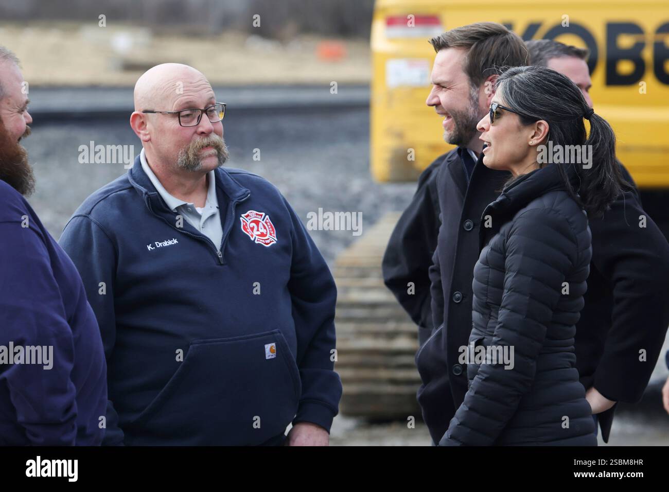 Vice President JD Vance, second right, and second lady Usha Vance ...
