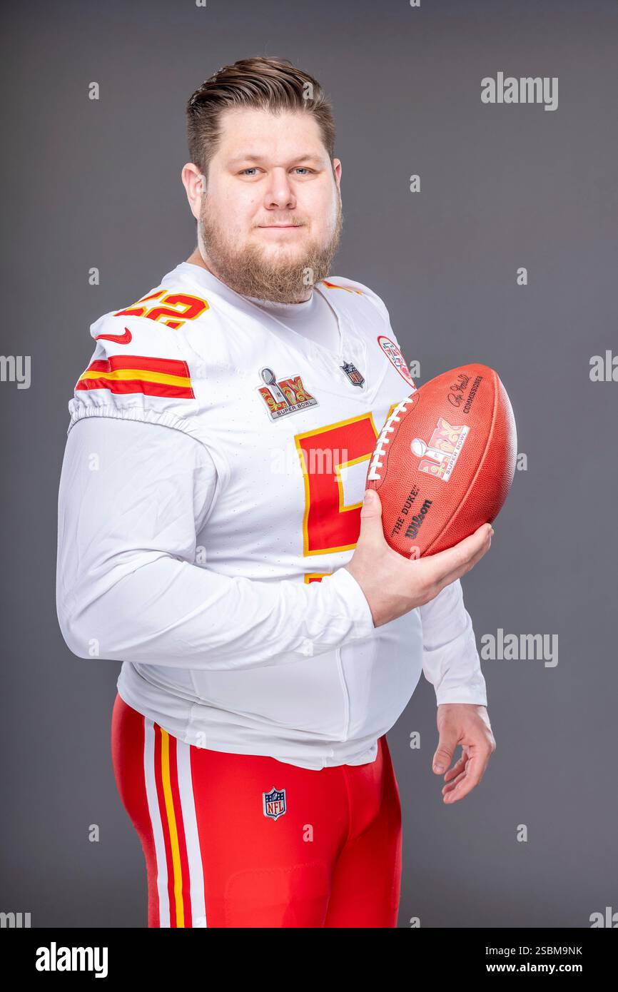 Kansas City Chiefs' Creed Humphrey (52) poses for a portrait at NFL ...