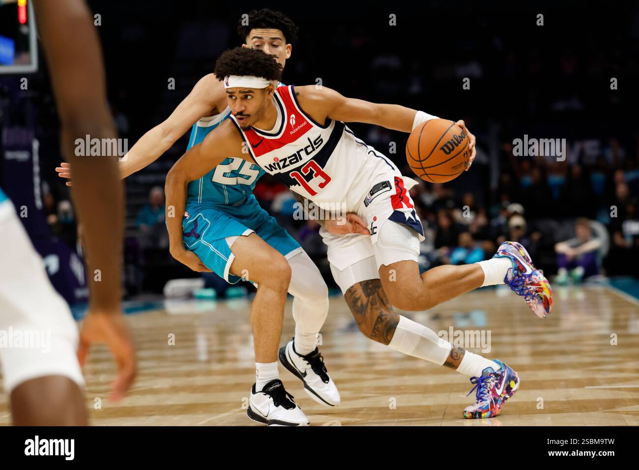 Washington Wizards guard Jordan Poole (13) drives against Charlotte ...