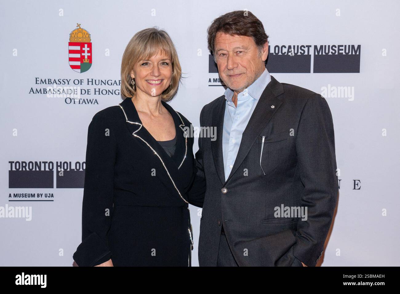 (L to R) H.E. Mária Vass-Salazar, Ambassador of Hungary to Canada, and ...