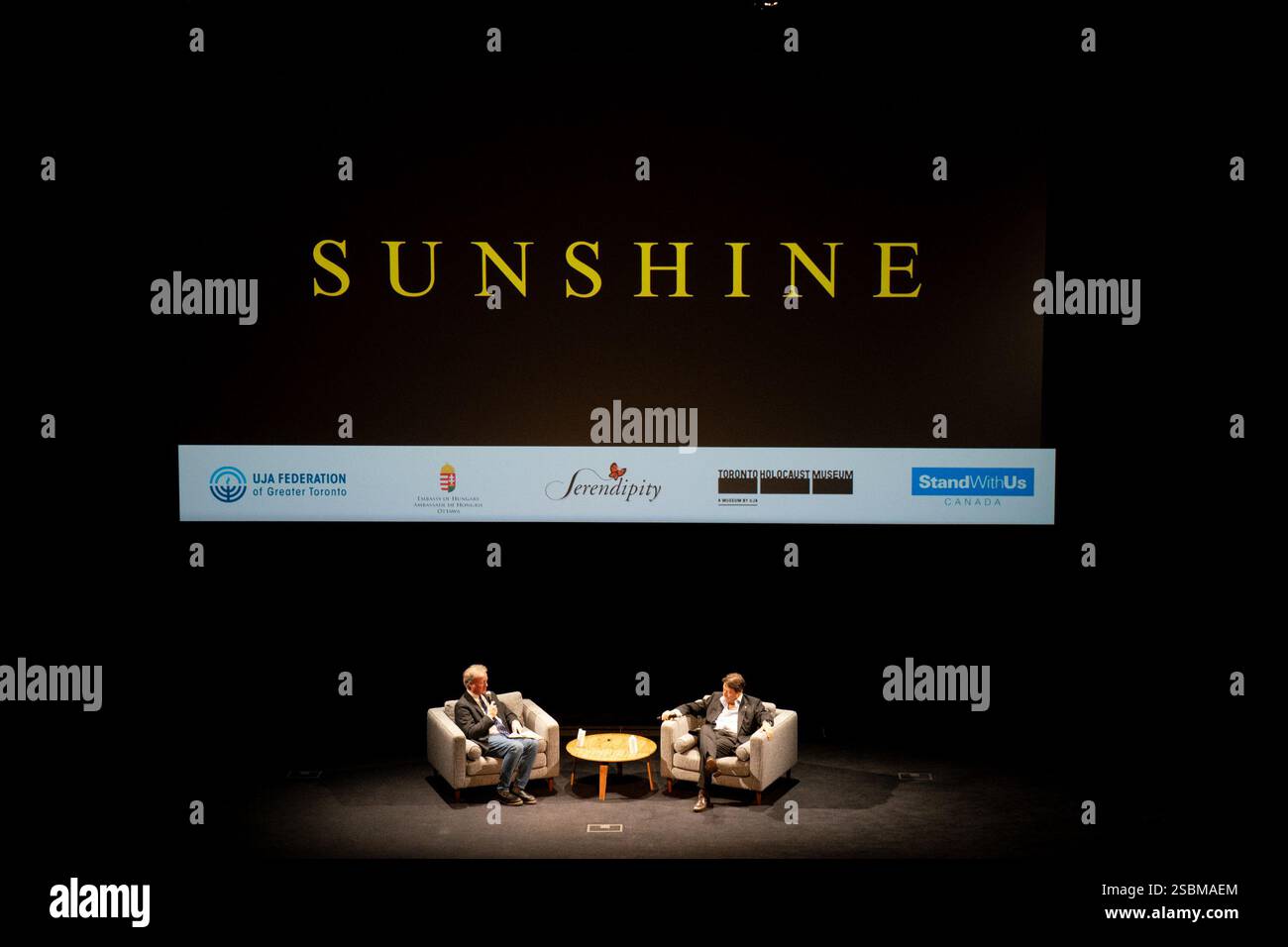(L to R) Warren Kinsella and Robert Lantos, Producer of “Sunshine ...