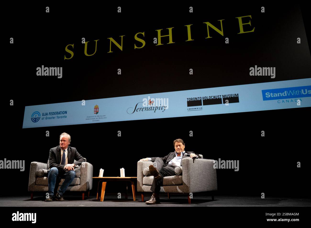 (L to R) Warren Kinsella and Robert Lantos, Producer of “Sunshine ...