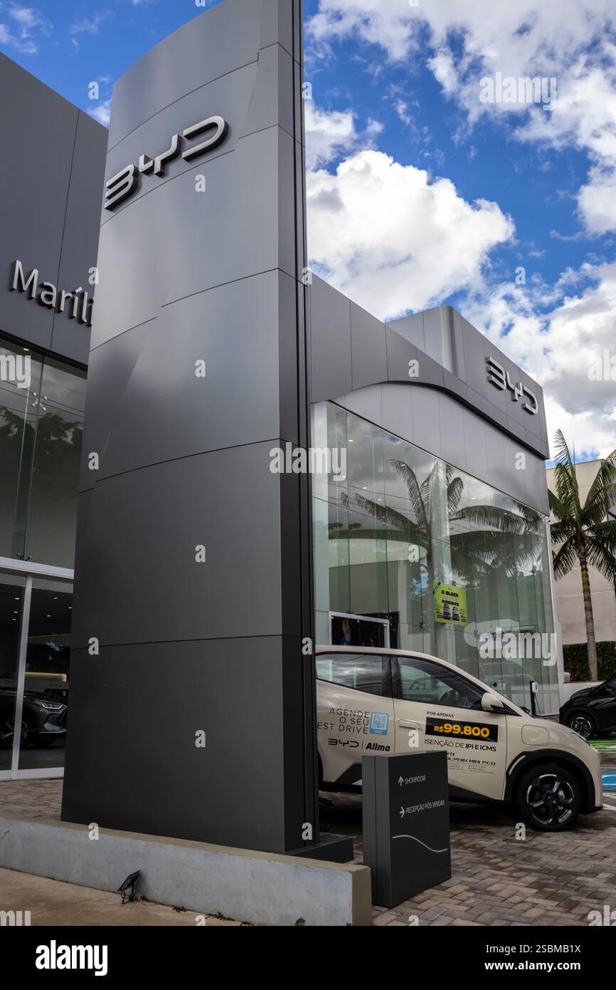 Marilia, SP, Brazil, December 11, 2024. Facade of the car dealership of ...