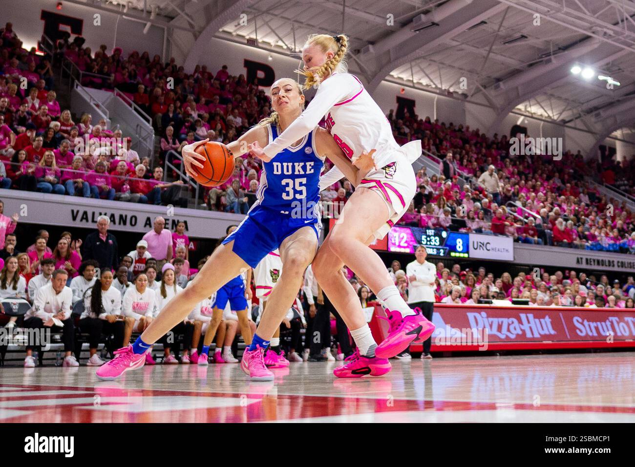 Raleigh, NC, USA. 3rd Feb, 2025. Duke forward Toby Fournier (35) drives ...