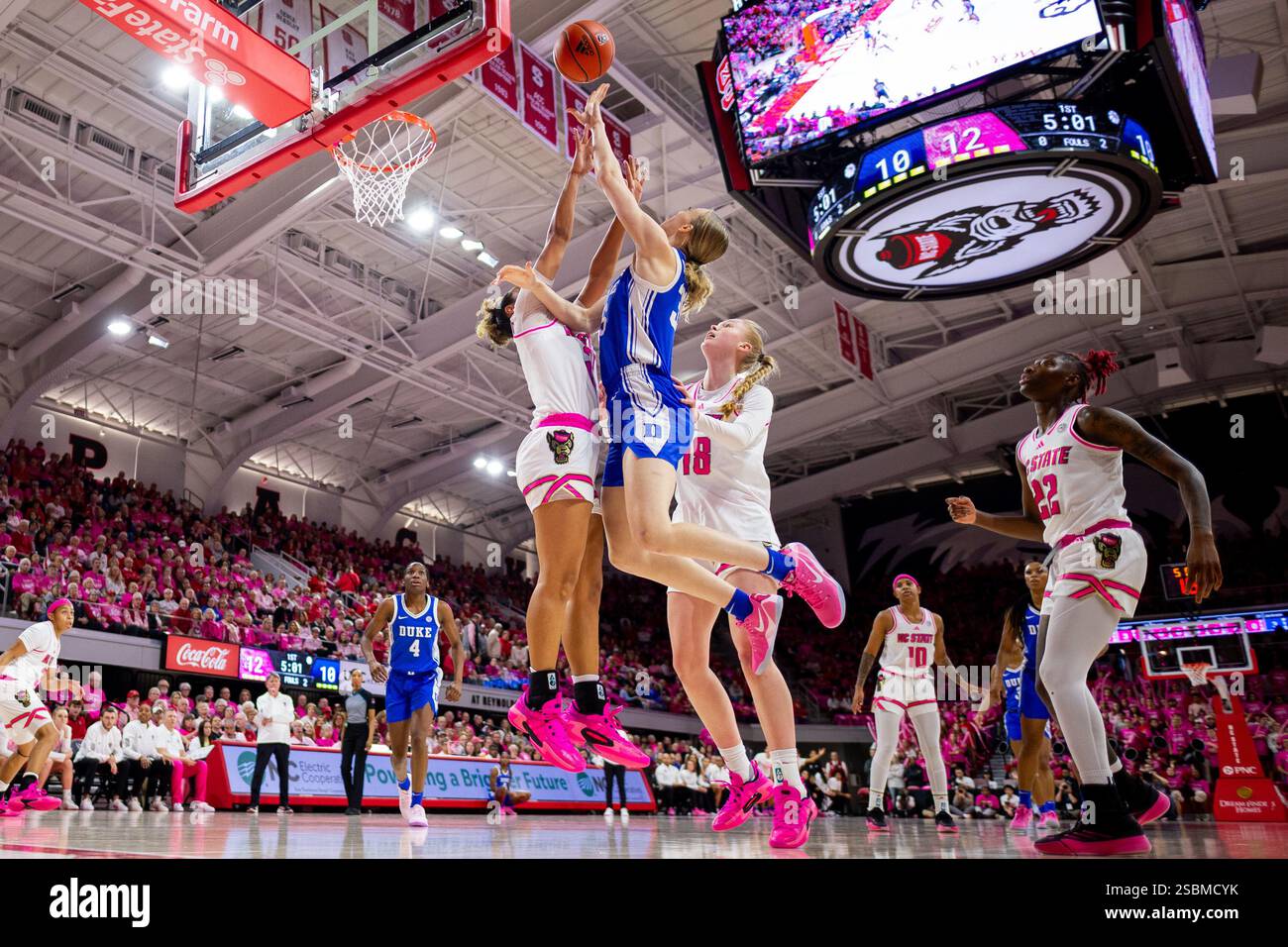 February 3, 2025: Duke forward Toby Fournier (35) shoots on NC State ...