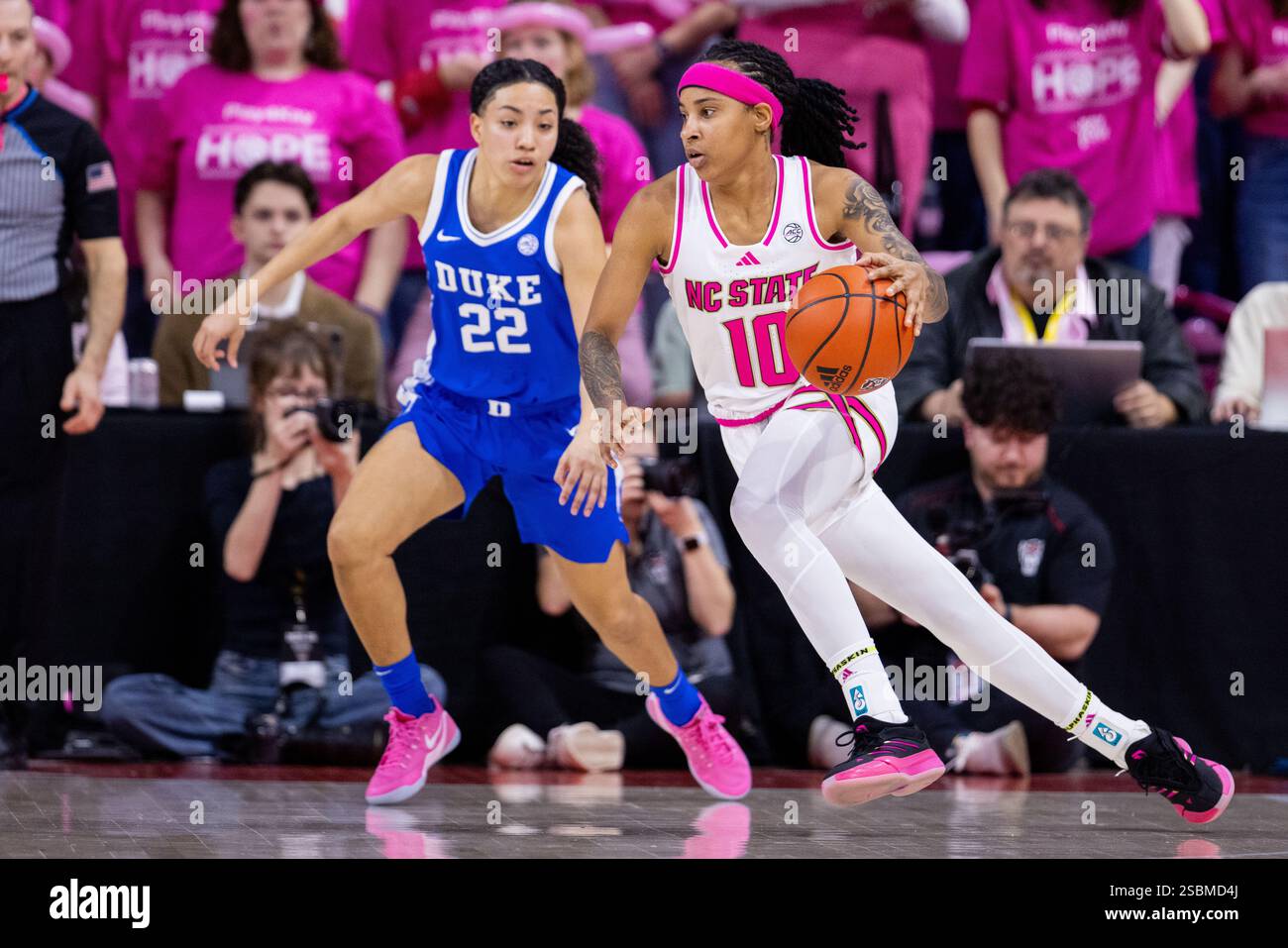 Raleigh, NC, USA. 3rd Feb, 2025. NC State guard Aziaha James (10 ...