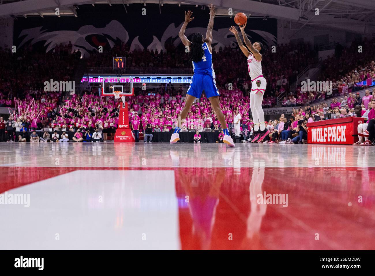Raleigh, NC, USA. 3rd Feb, 2025. NC State guard Aziaha James (10 ...