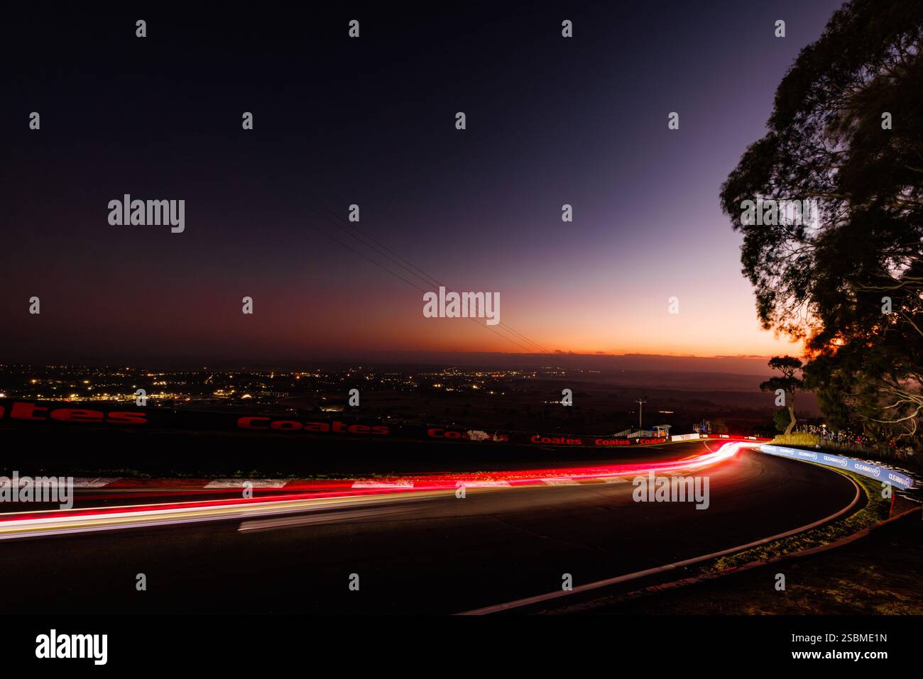 Bathurst, Australia. 02nd Feb, 2025. Light trails from the competitors ...