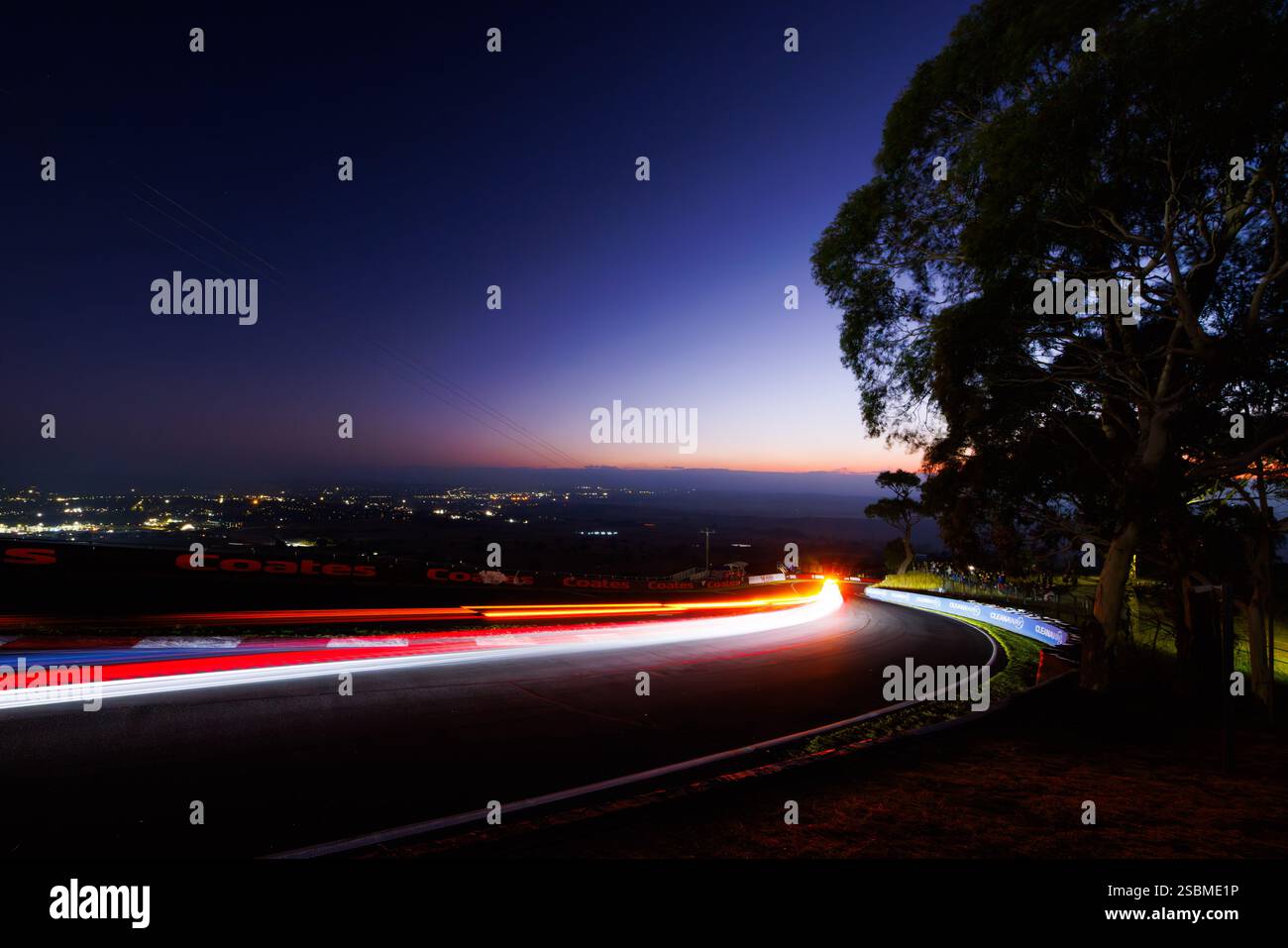Bathurst, Australia. 02nd Feb, 2025. Light trails from the competitors ...