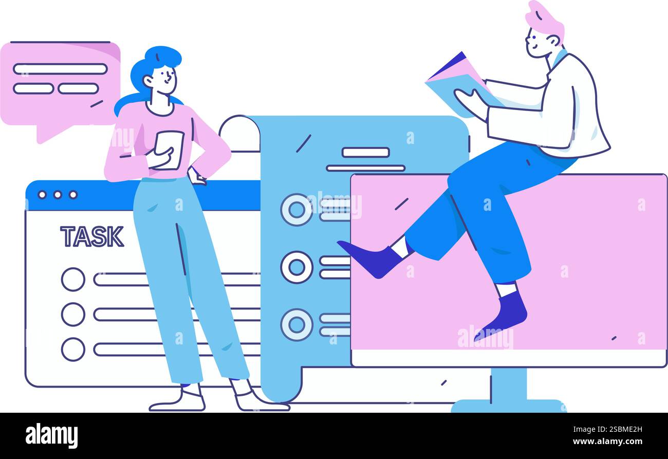 Education and learning people flat vector concept hand drawn ...