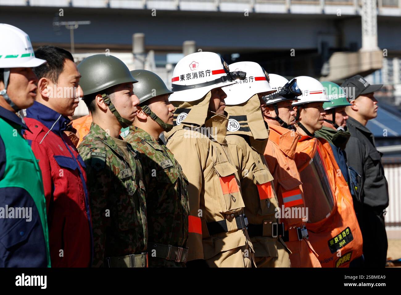February 4, 2025, Tokyo, Japan: Firefighters and Self-Defense Forces ...