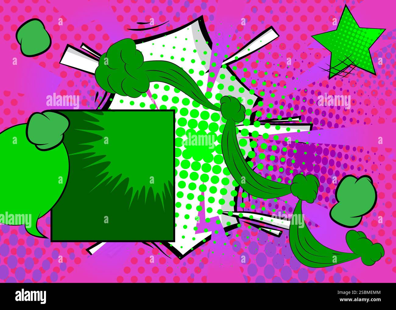 Cartoon Background, comic book Entertainment backdrop. Retro vector ...