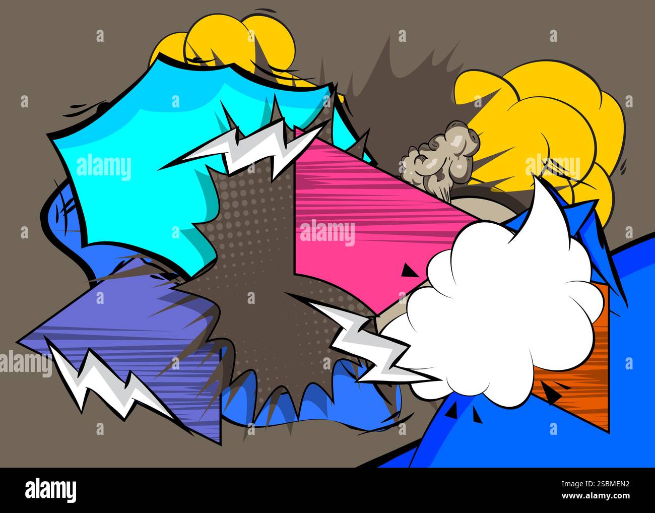 Cartoon Background, comic book Entertainment backdrop. Retro vector ...