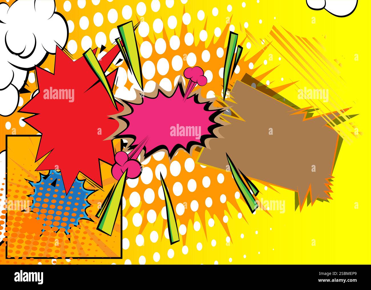 Cartoon Background, comic book Entertainment backdrop. Retro vector ...