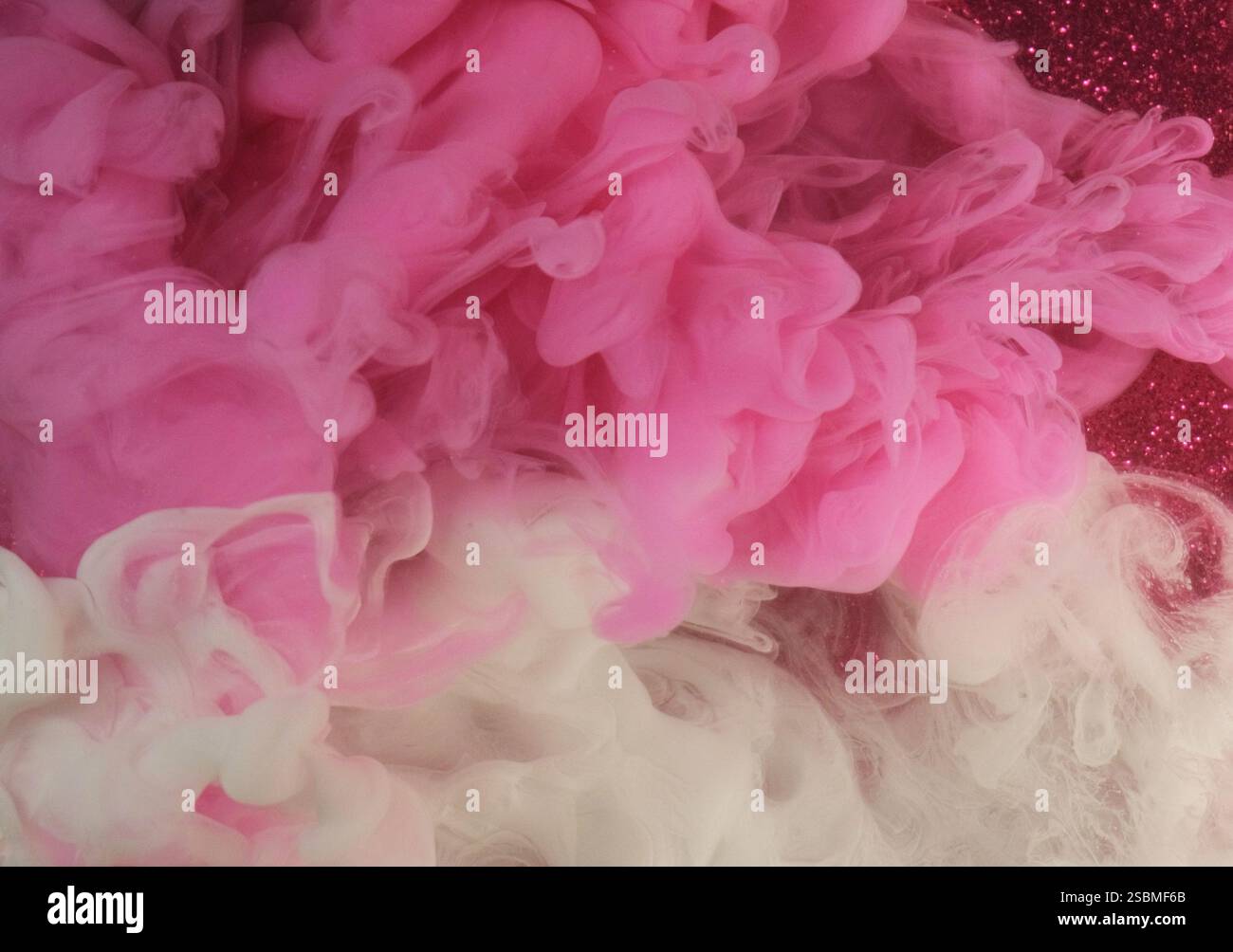 Smog cloud background. Paint color fog. Defocused pink white glowing ...