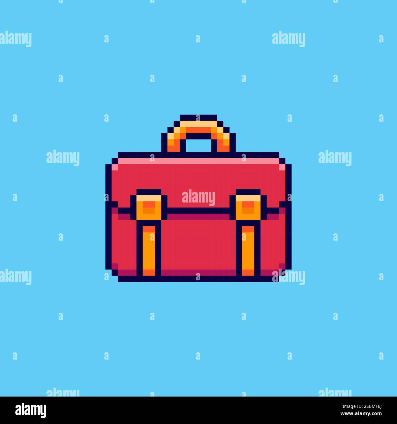 Pixel art Briefcase game asset design Stock Vector Image & Art - Alamy