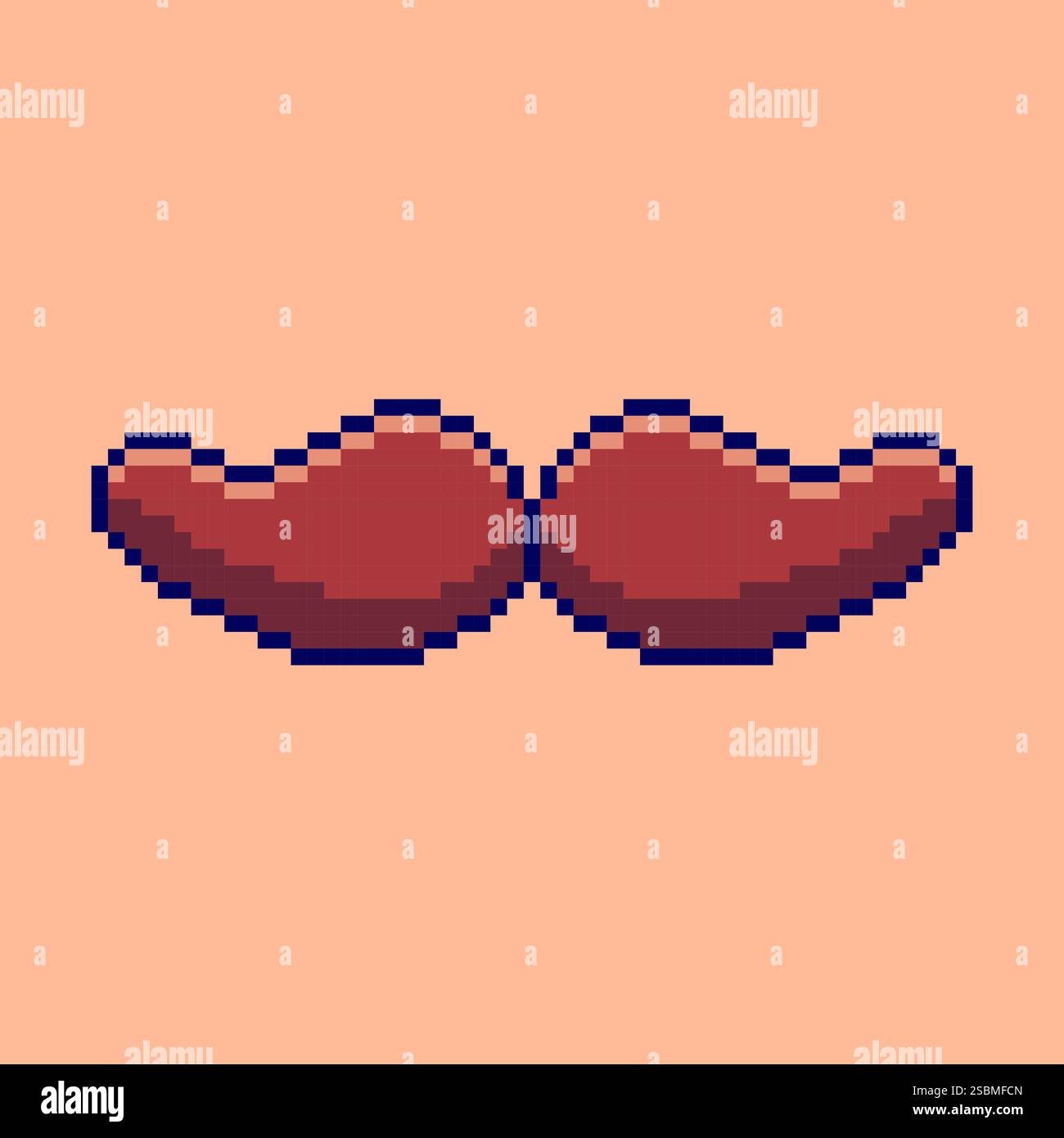 Pixel art Moustache game asset design Stock Vector Image & Art - Alamy