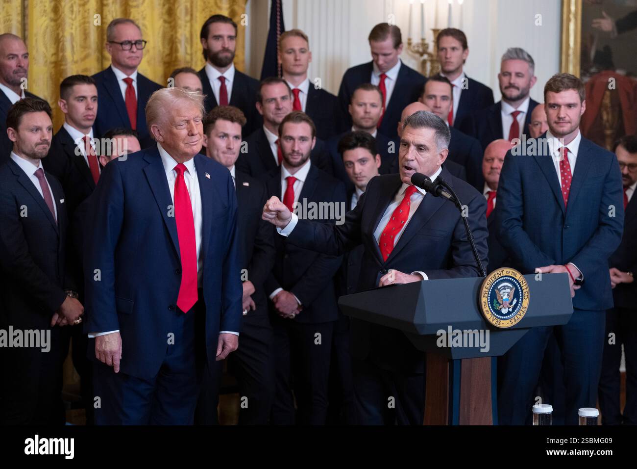 Florida Panthers team owner Vincent Viola speaks with United States ...
