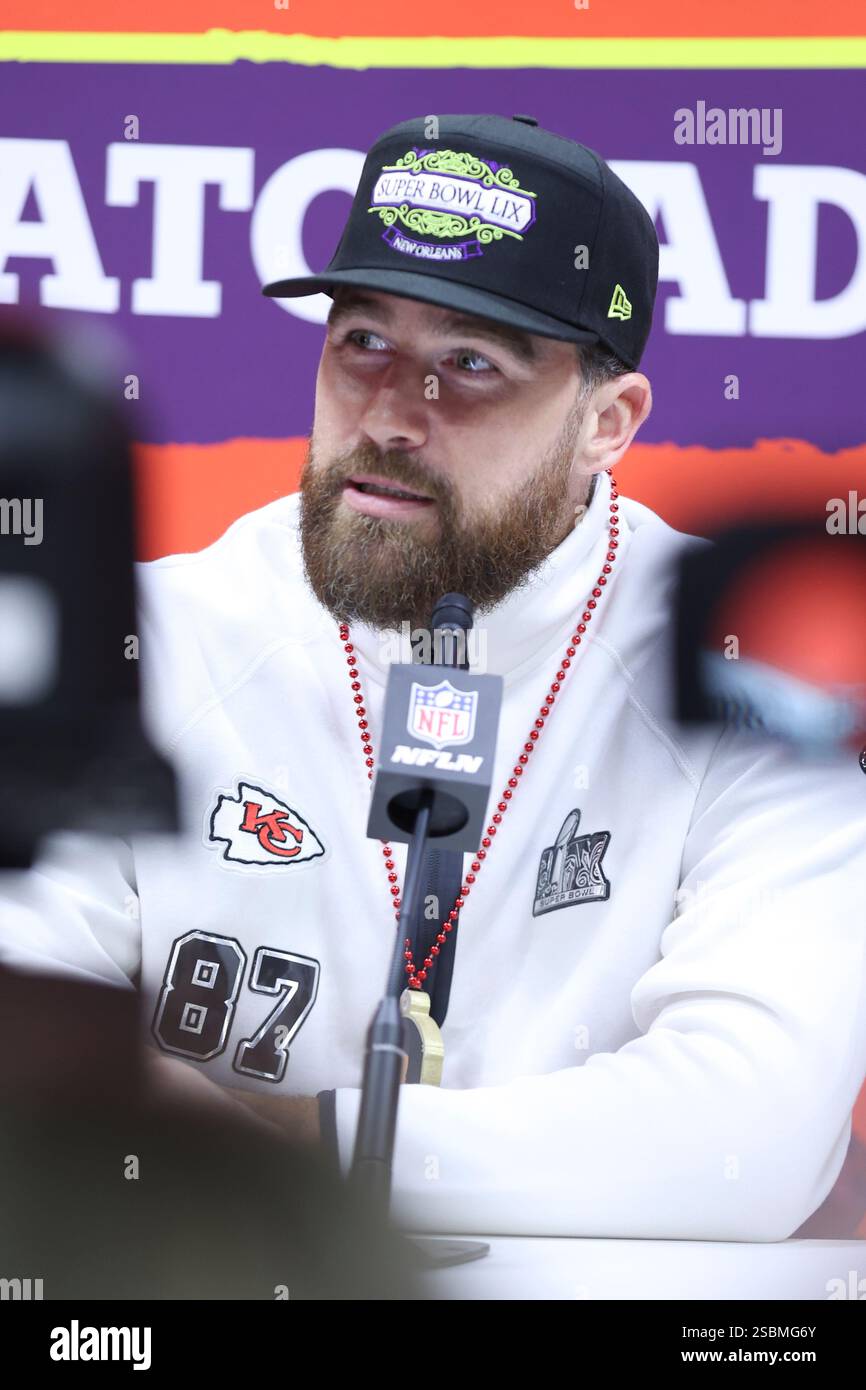 New Orleans, United States. 03rd Feb, 2025. Kansas City Chiefs tight ...