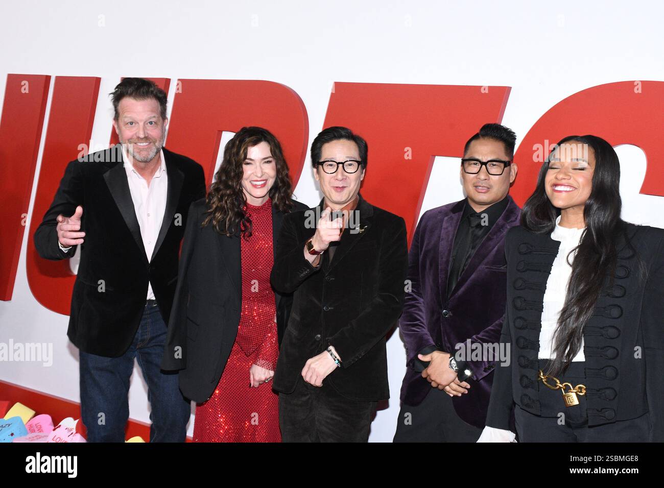 Hollywood, California, USA 3rd February 2025 David Leitch, Kelly McCormick, Actor Ke Huy Quan ...