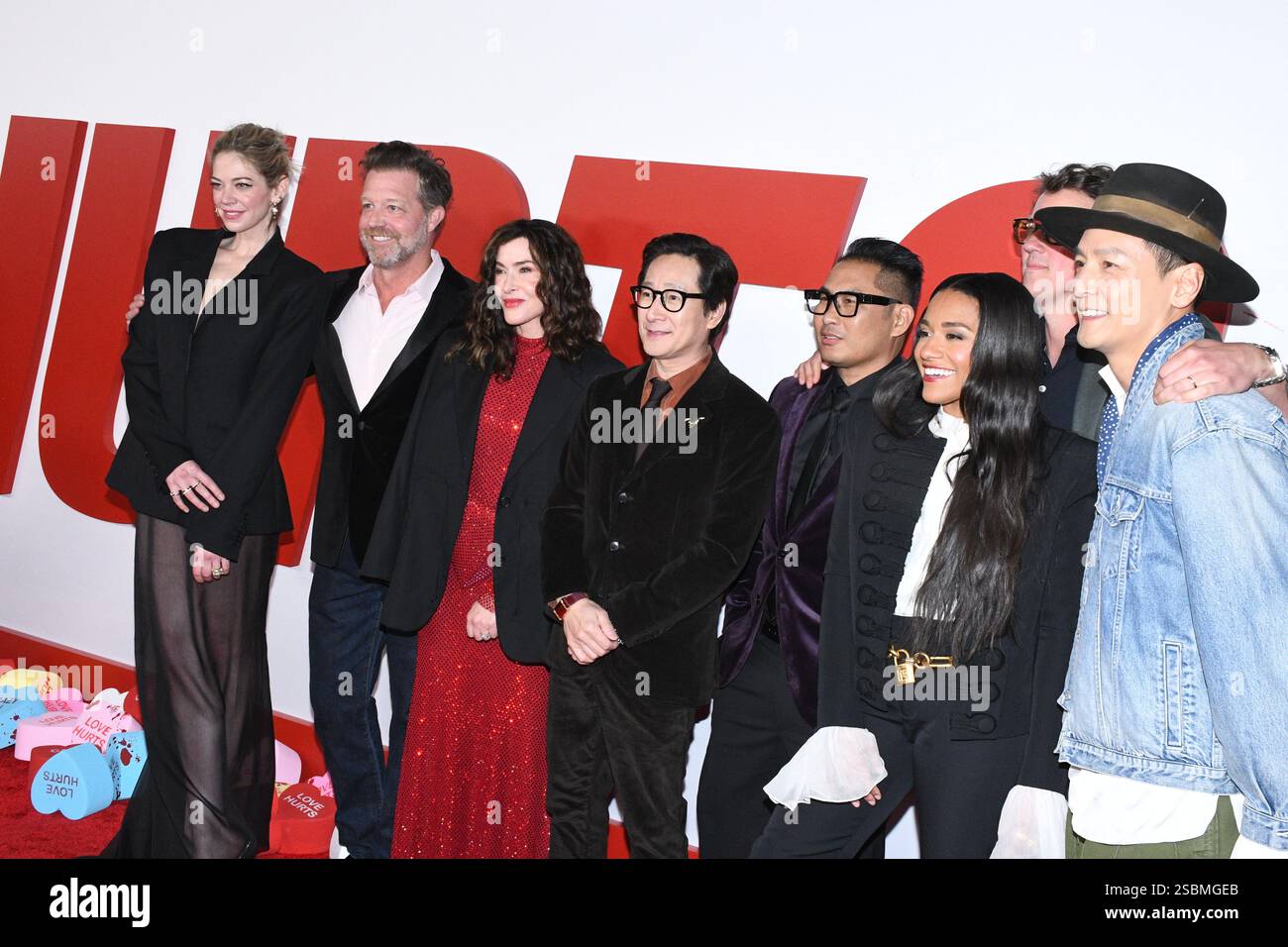Hollywood, California, USA 3rd February 2025 David Leitch, Kelly McCormick, Actor Ke Huy Quan ...