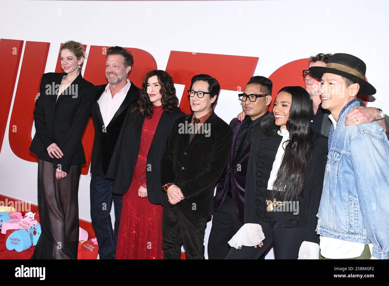 Hollywood, California, USA 3rd February 2025 David Leitch, Kelly McCormick, Actor Ke Huy Quan ...