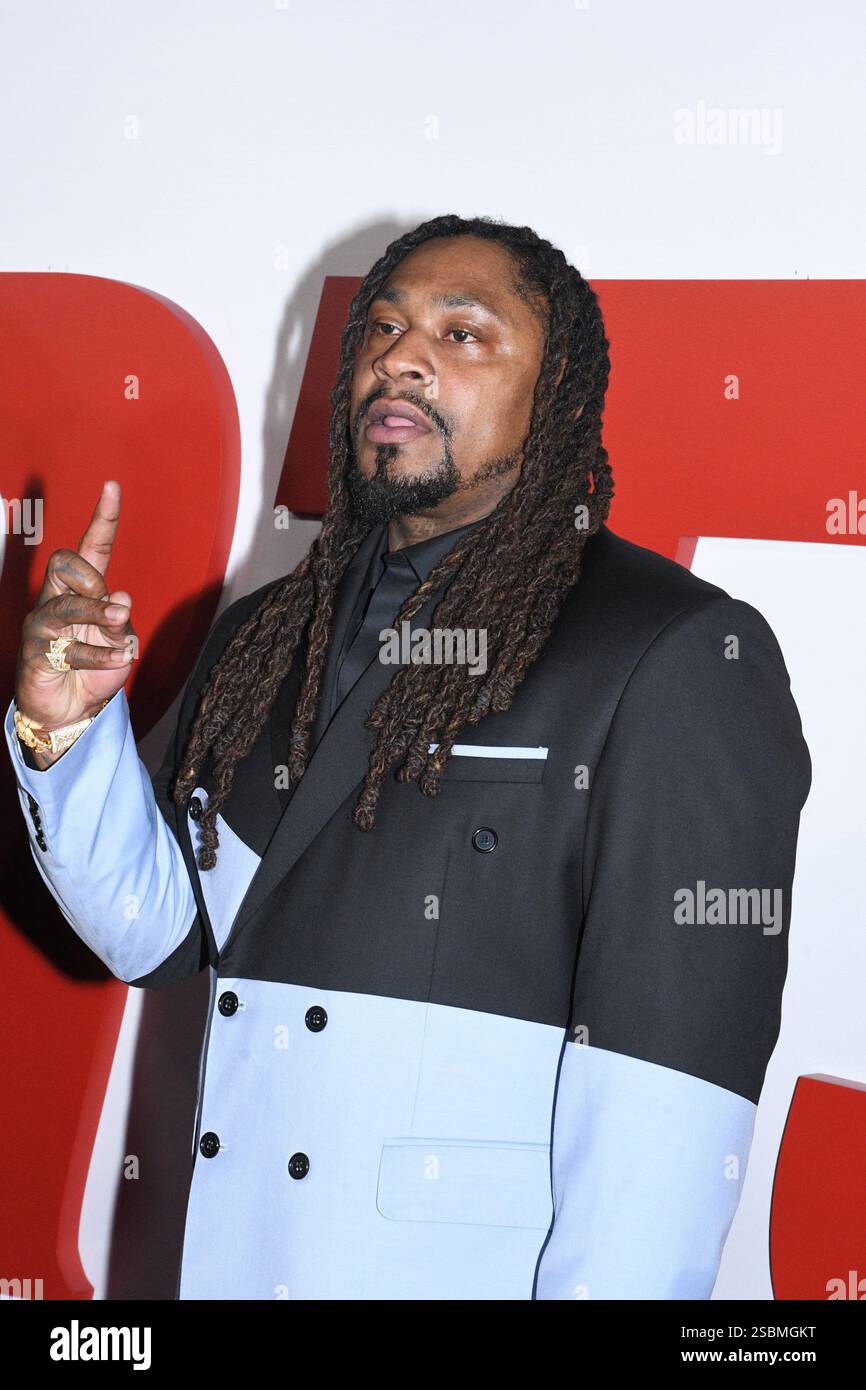 Hollywood, California, USA 3rd February 2025 Actor Marshawn Lynch ...