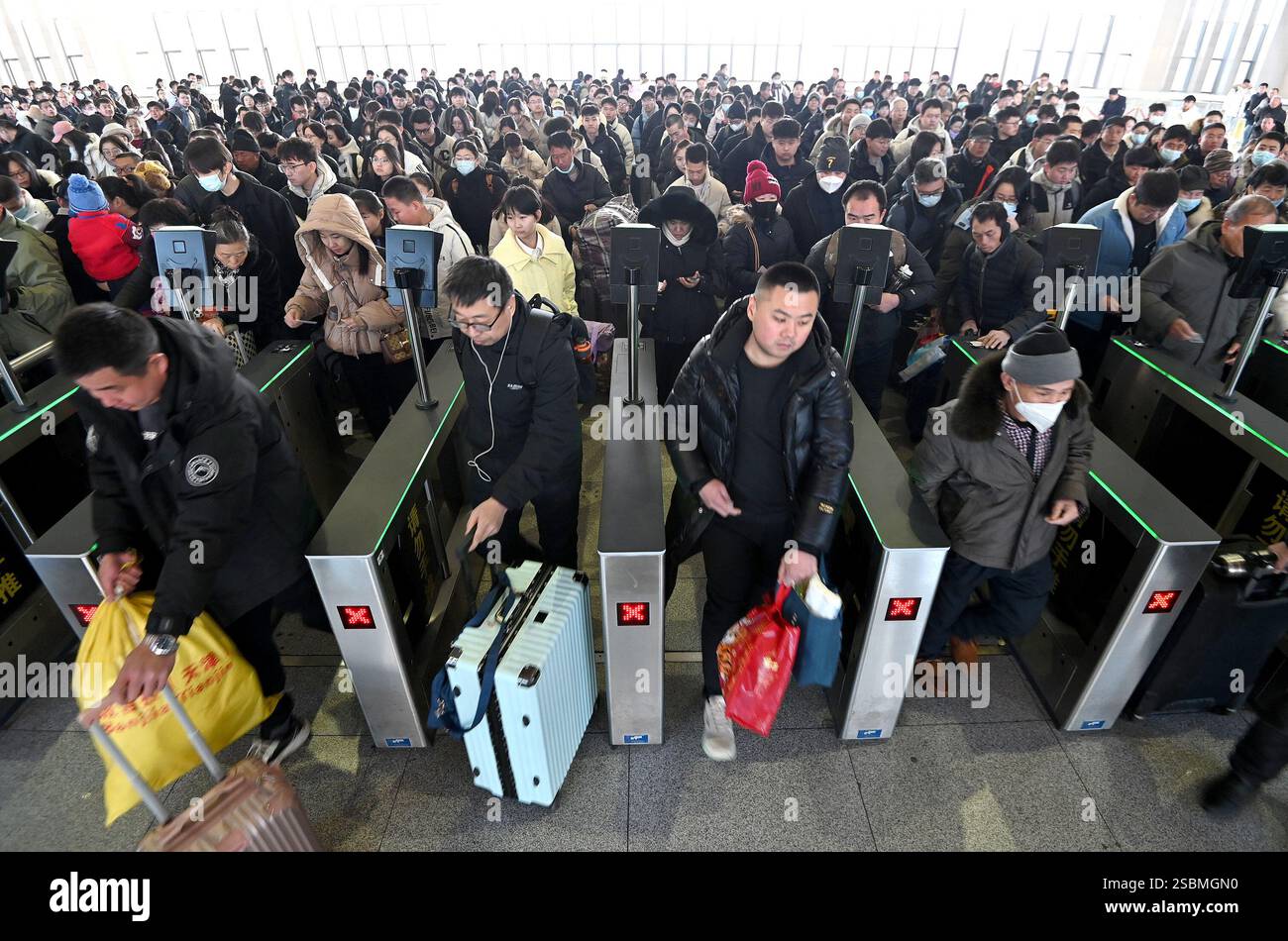 HANDAN, CHINA - FEBRUARY 4, 2025 - Passengers check in at Handan ...
