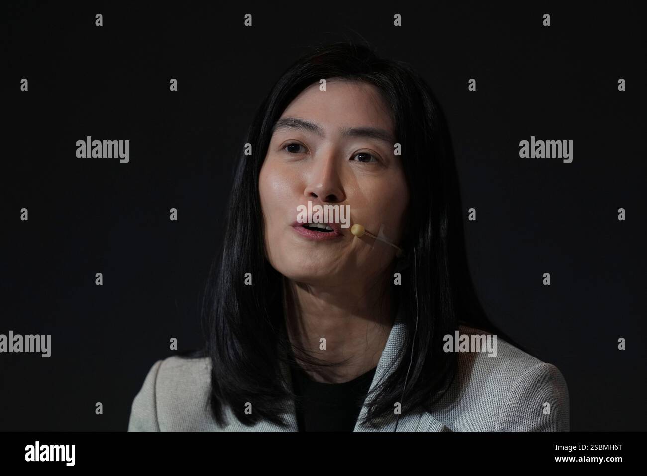 Kakao CEO Shina Chung speaks during the Kakao media day in Seoul, South ...