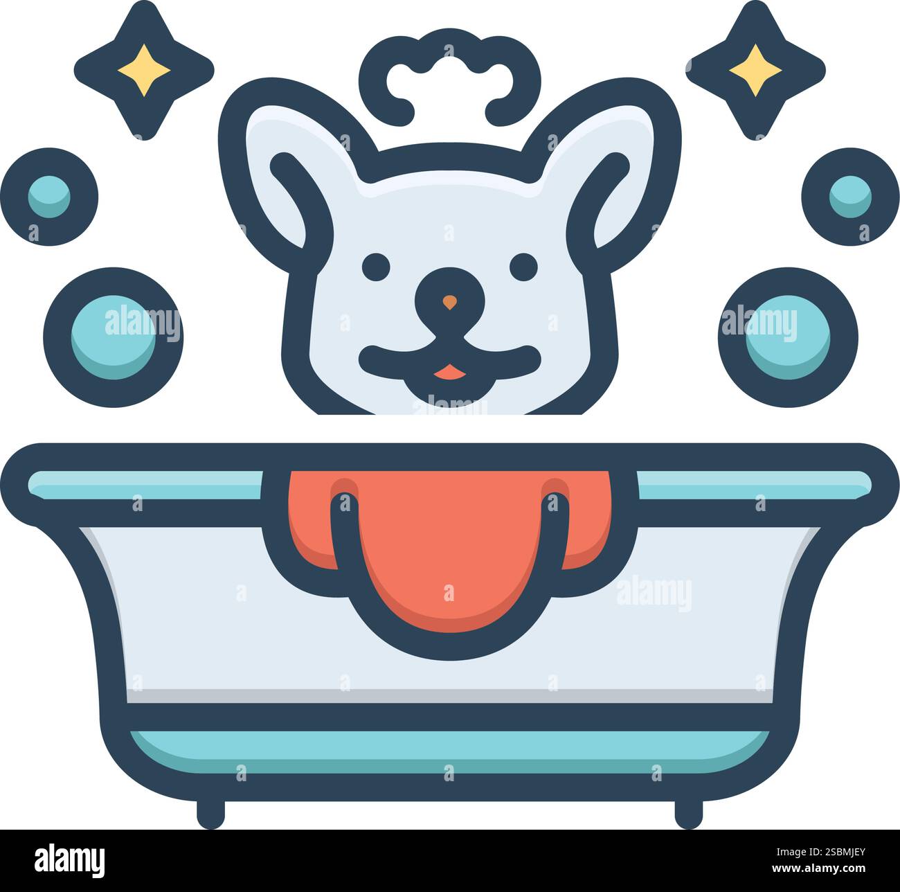 Icon bathing dog Cut Out Stock Images & Pictures - Alamy