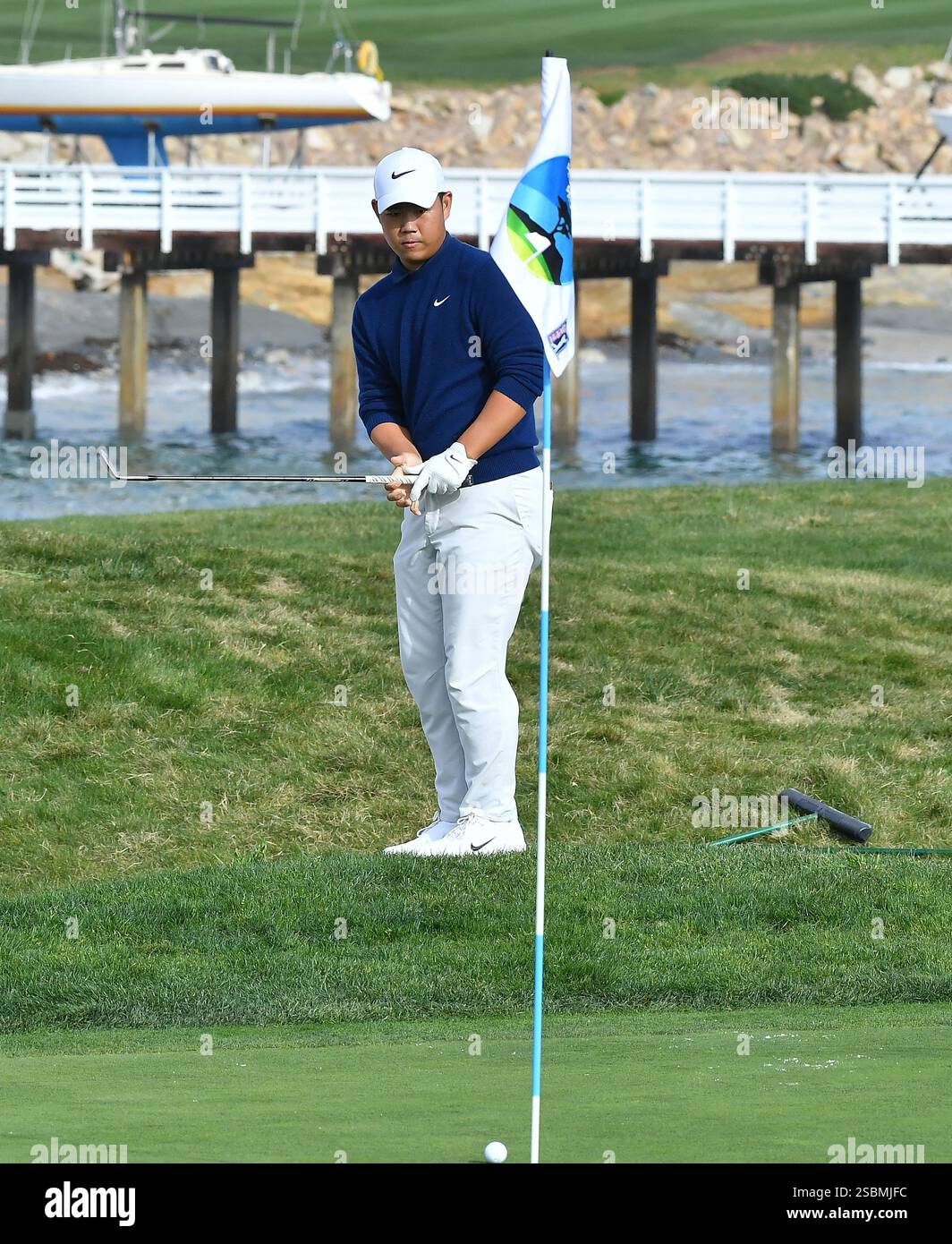 Pebble Beach, Ca, USA. 2nd Feb, 2025. Tom Kim during the final round of ...