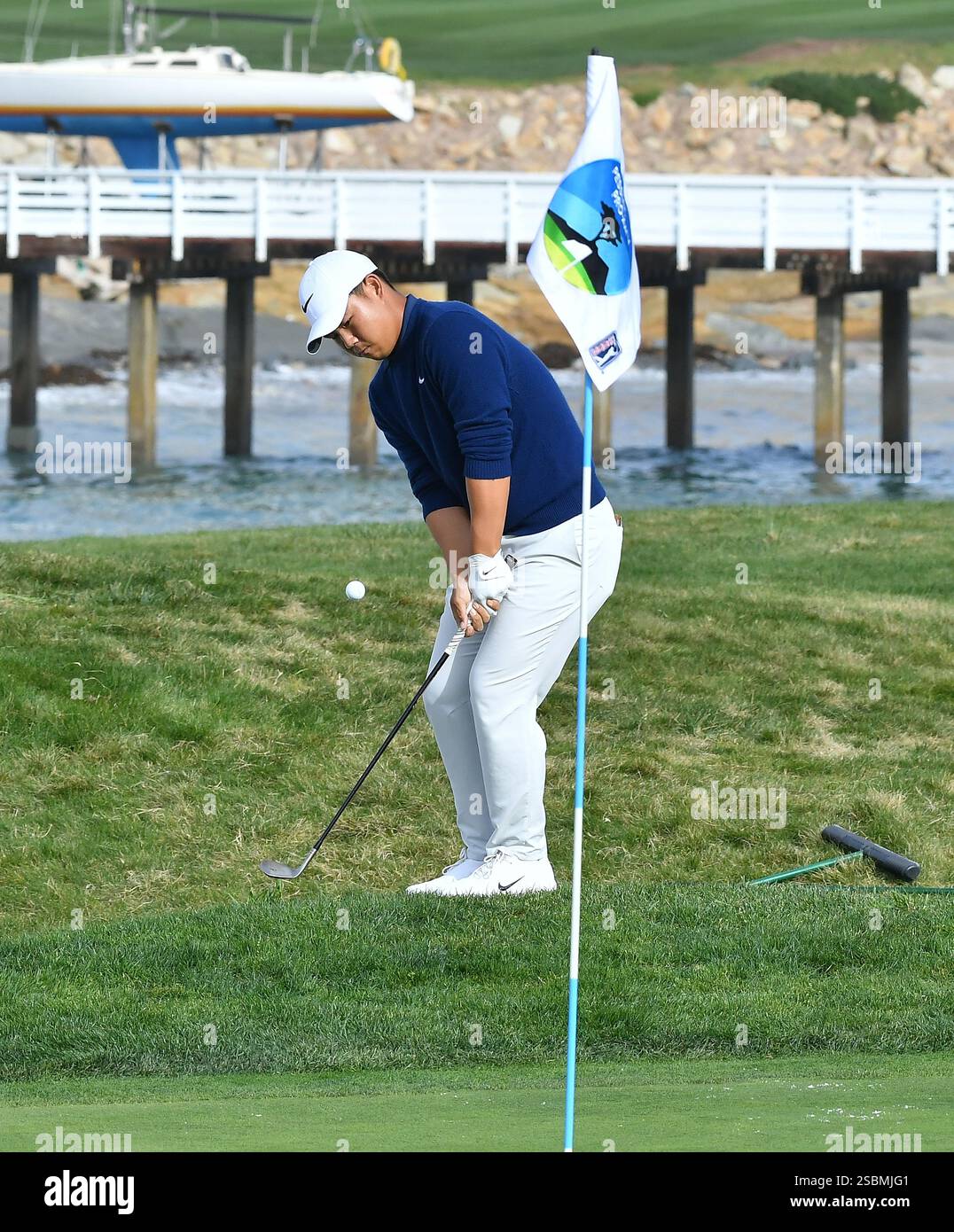 Pebble Beach, Ca, USA. 2nd Feb, 2025. Tom Kim during the final round of ...