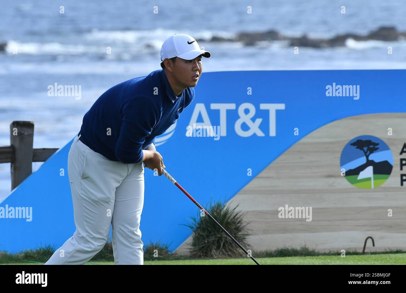 Pebble Beach, Ca, USA. 2nd Feb, 2025. Tom Kim during the final round of ...