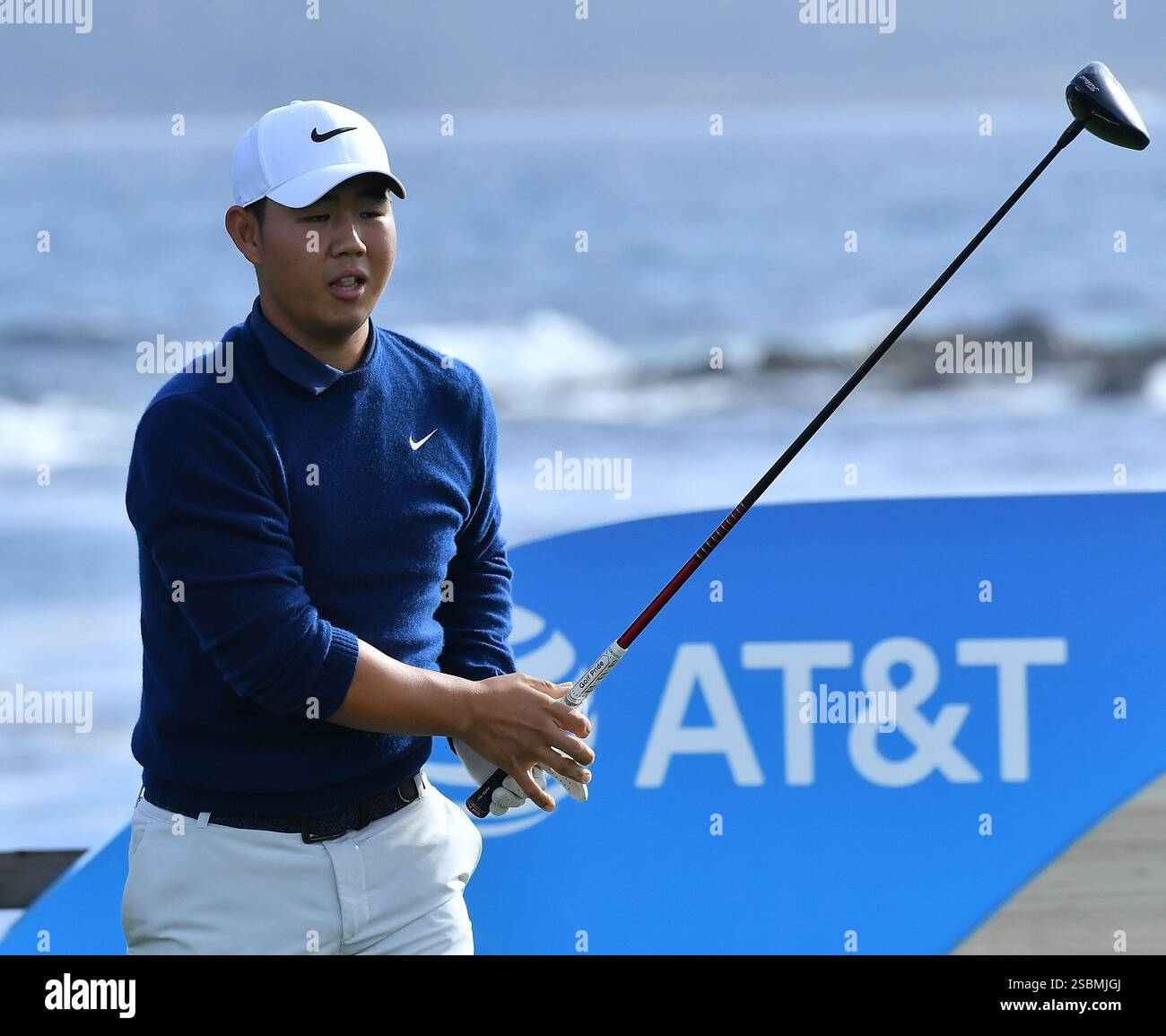 Pebble Beach, Ca, USA. 2nd Feb, 2025. Tom Kim during the final round of ...