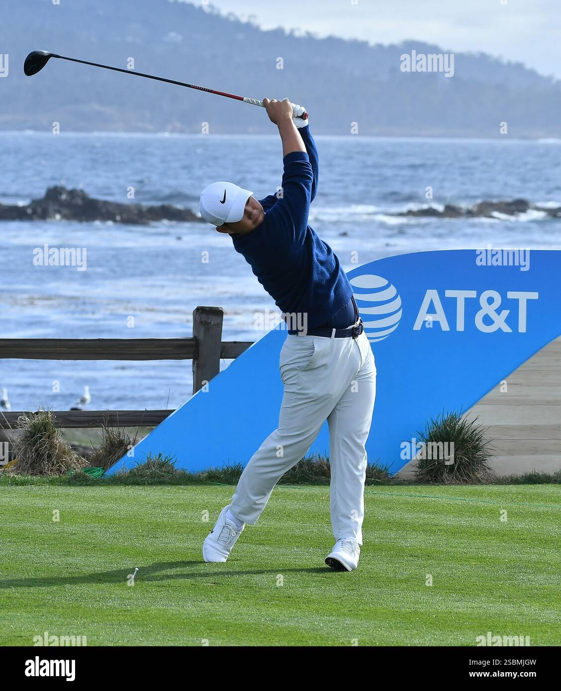Pebble Beach, Ca, USA. 2nd Feb, 2025. Tom Kim during the final round of ...