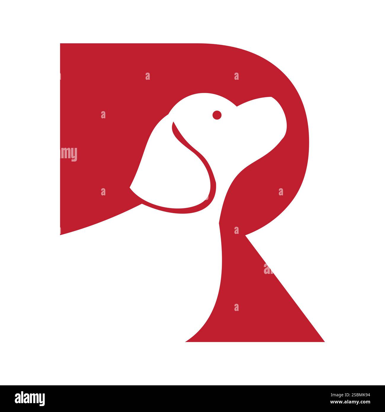 Initial Letter R Pet Logo Concept With Dog Head Symbol Vector Template ...